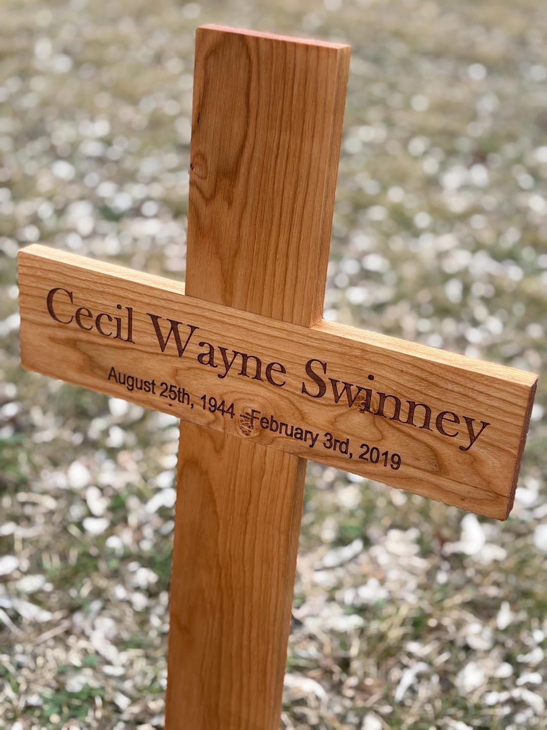 Memorial Cross Stake, Memorial Gift, Gift for Grieving Mom, Funeral ...