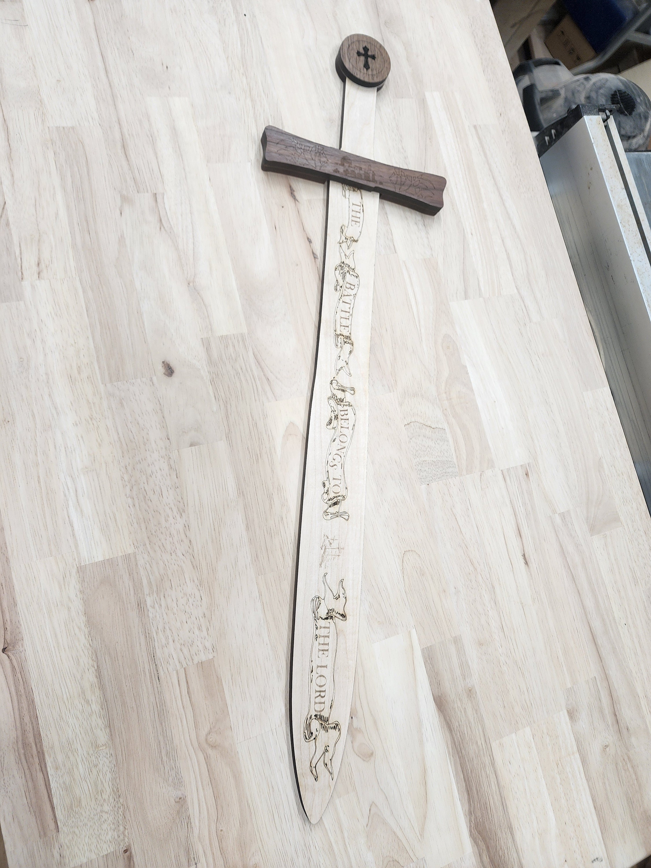 Bible Verse Wall Art, Wood Swords, Christian Wall Art, Christian Faith ...