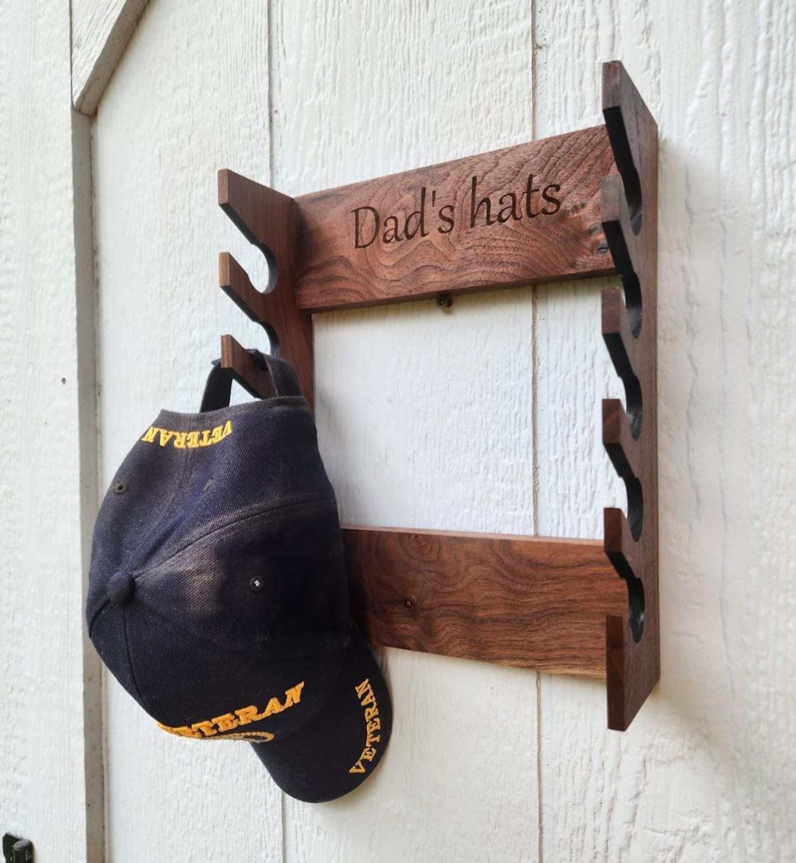 Custom Wood Hat Rack, Hat Display Shelf, Handmade Hat Hanging Rack ...