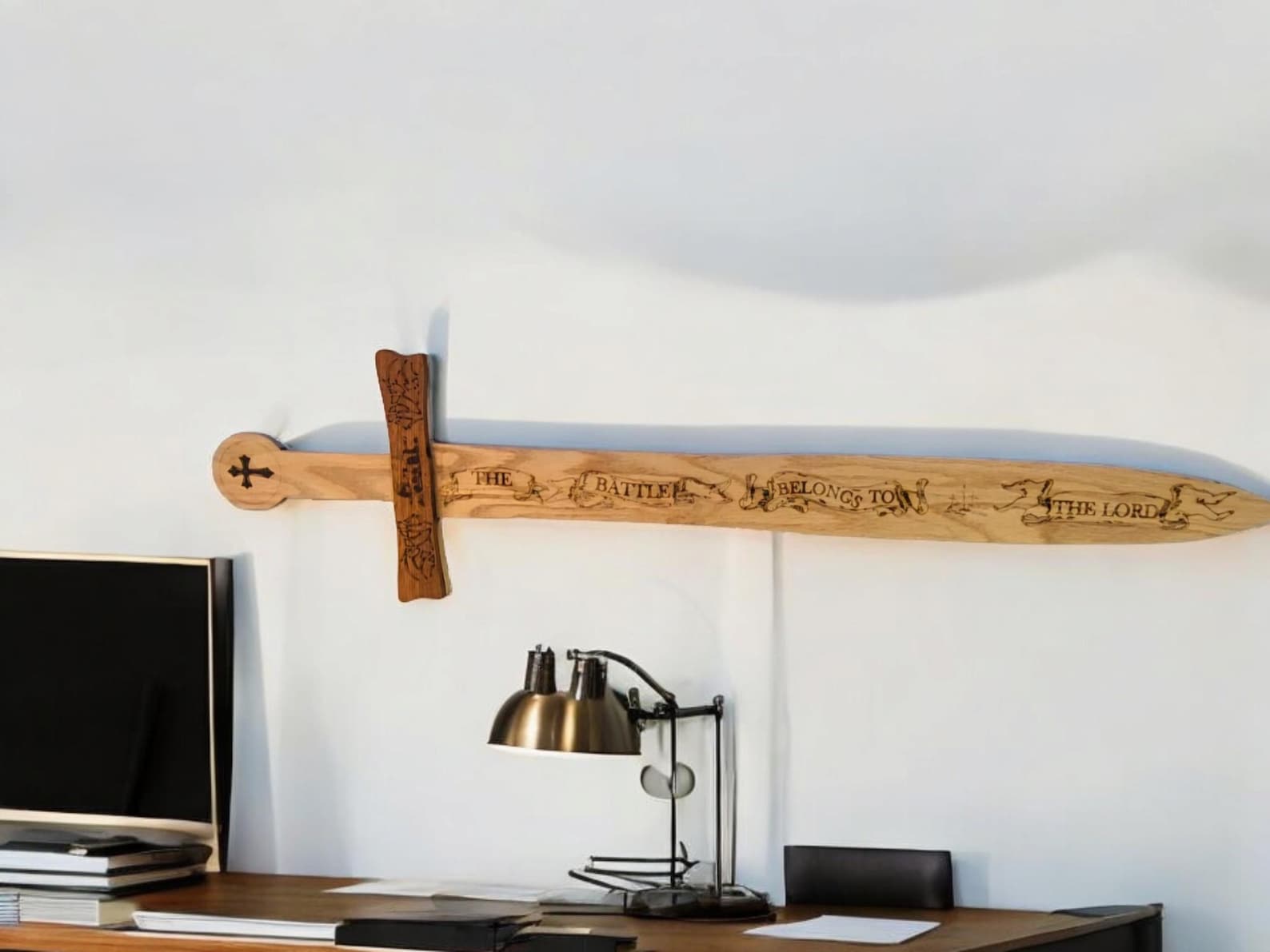 Bible Verse Wall Art, Wood Swords, Christian Wall Art, Christian Faith ...