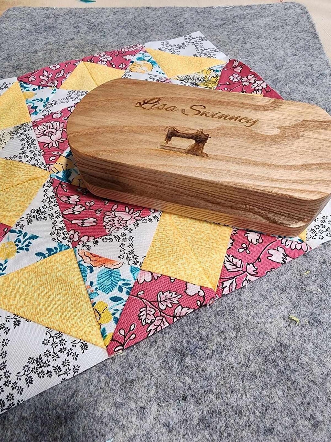 Handmade Red Oak Quilting Clapper With Personalization Option - 6", 10 ...