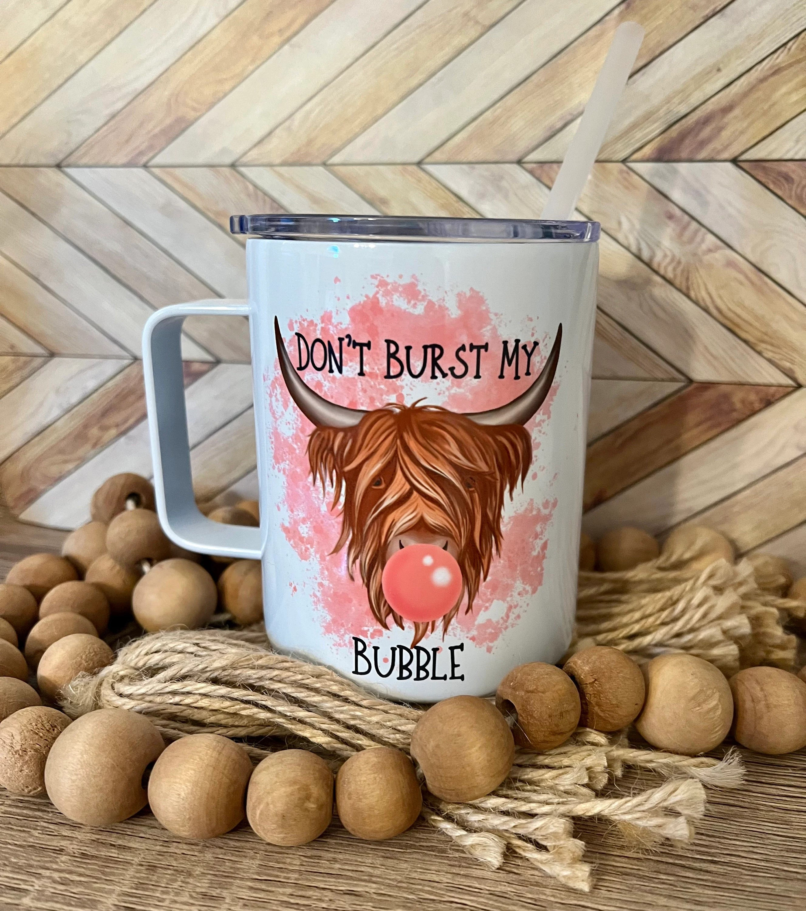 Highland Cow Don't Burst My Bubble Png - Etsy