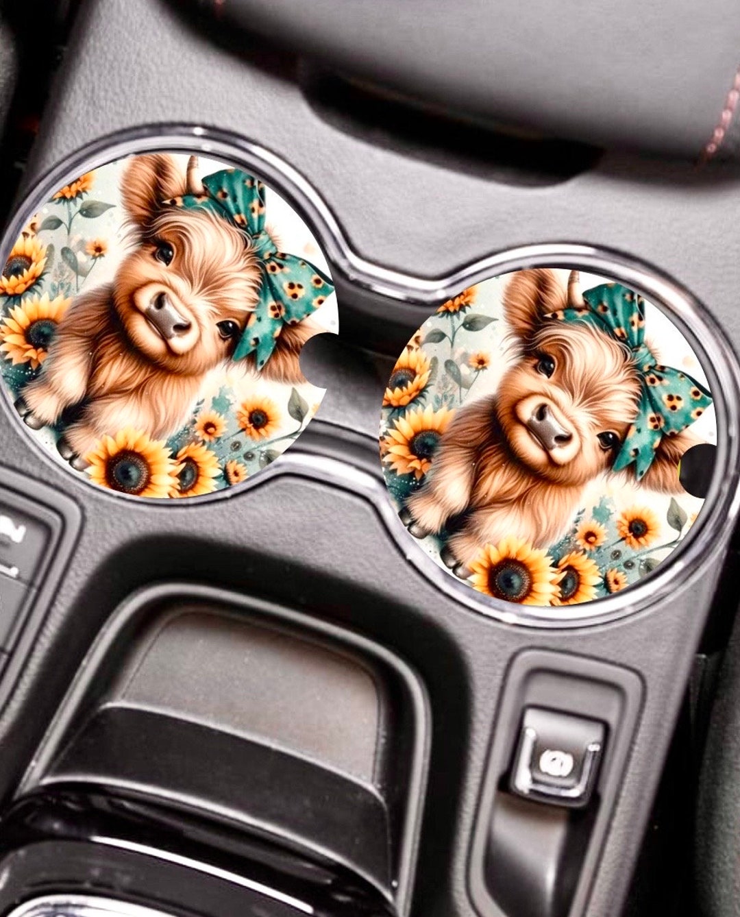 Baby Highland Cow Coaster Set - Etsy