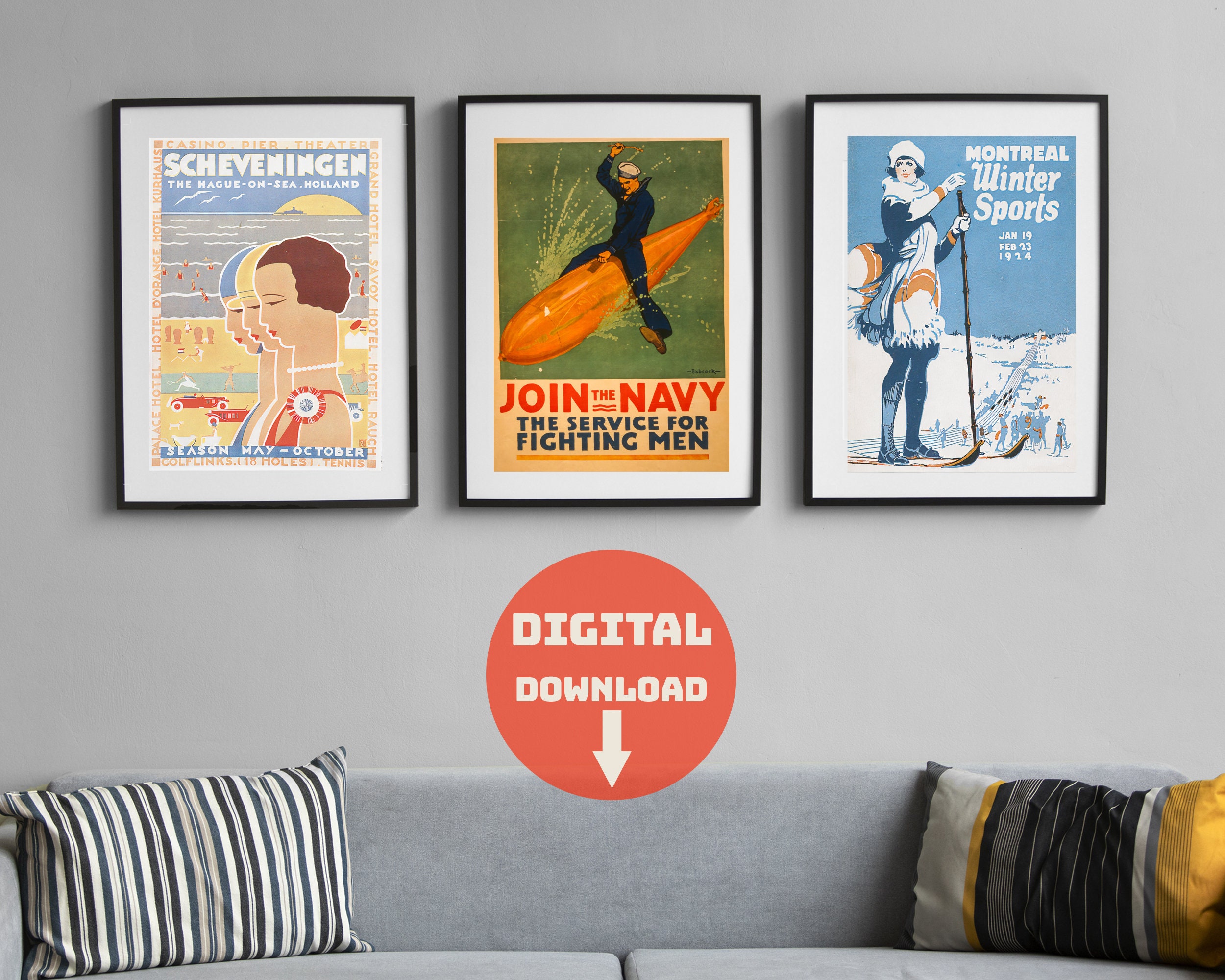 Vintage Posters Framed