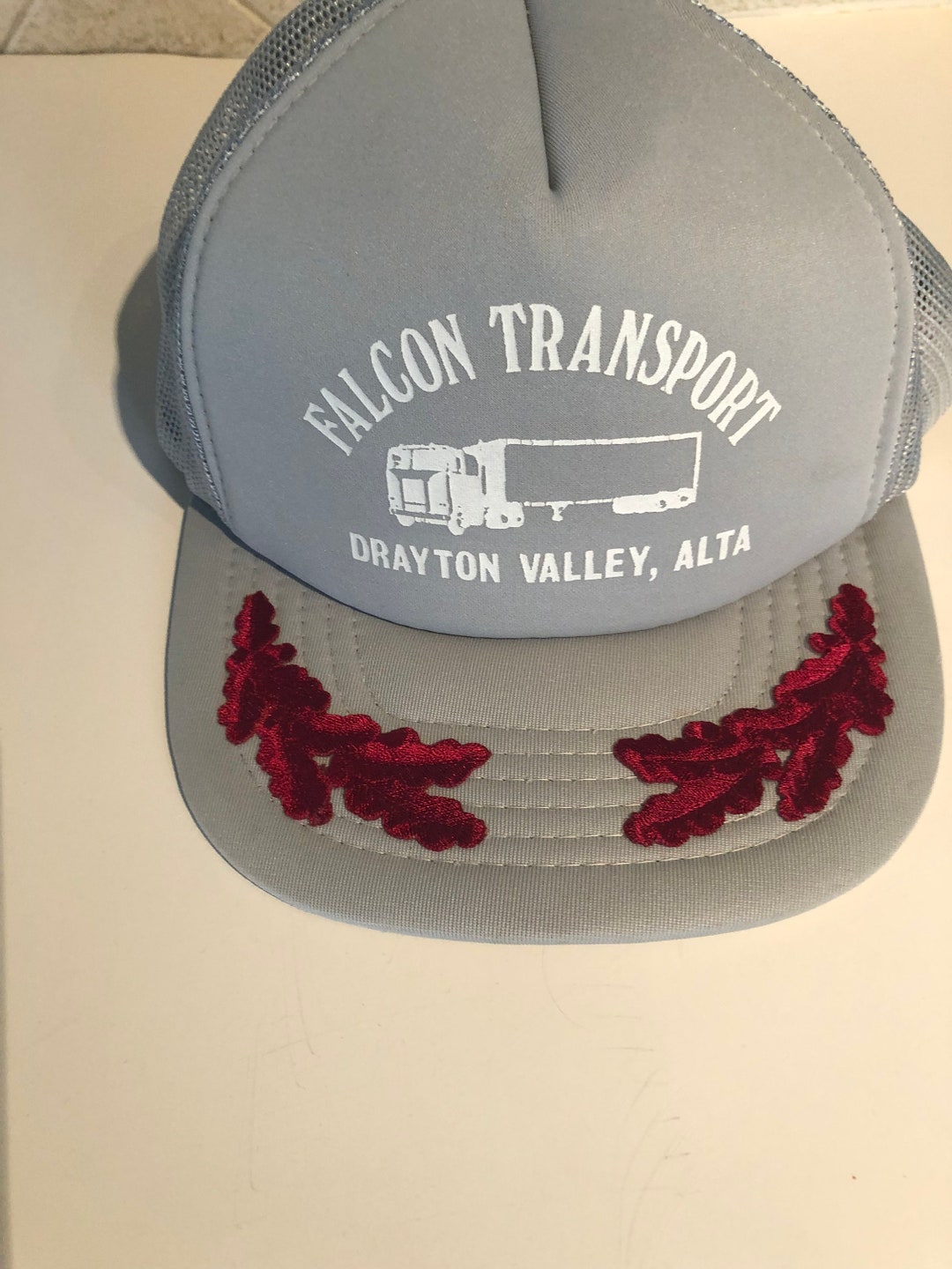 Vintage Falcon Transport Grey Trucker Hat - Etsy