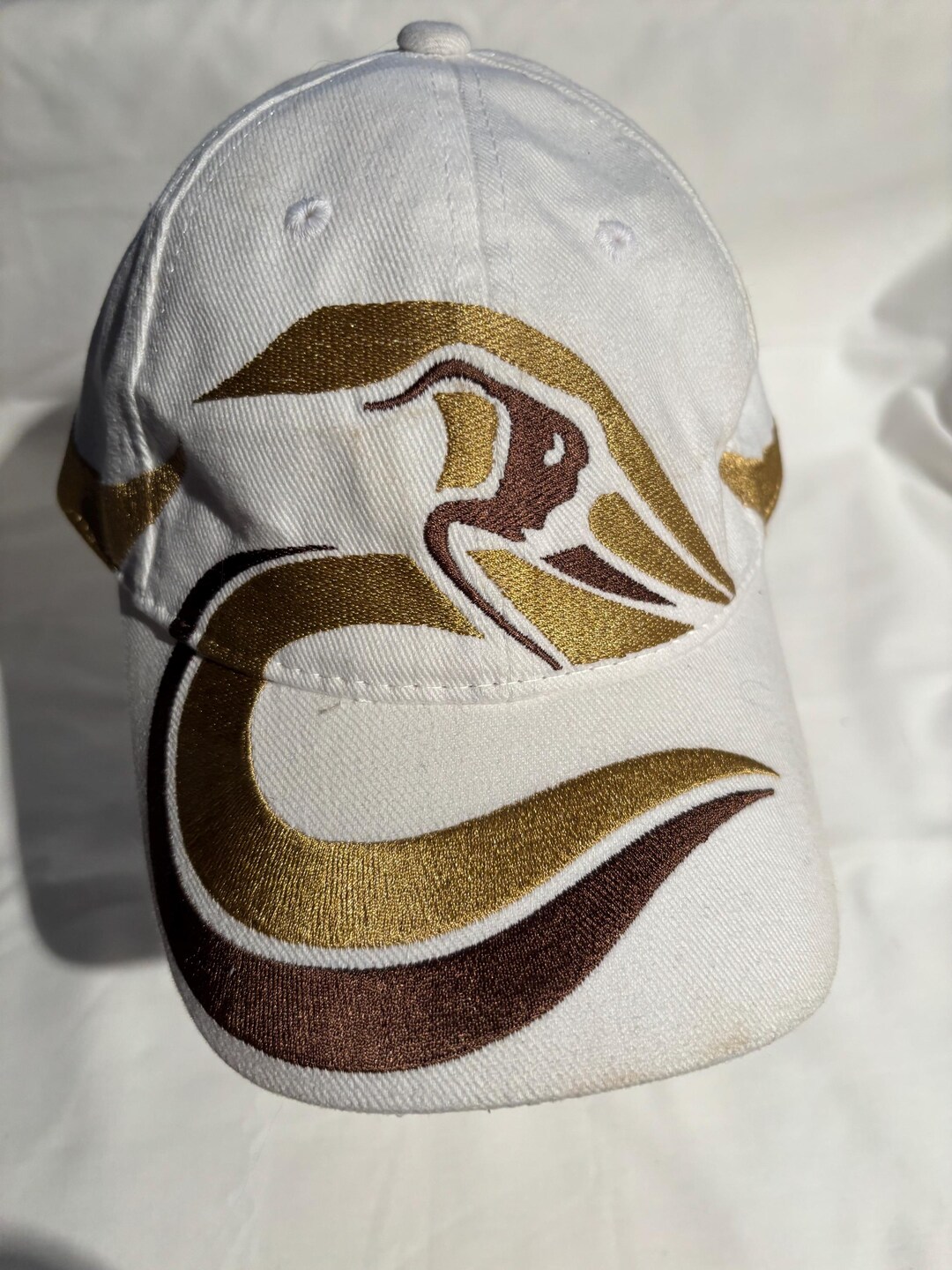 Bison Transport White and Gold Baseball Hat - Etsy