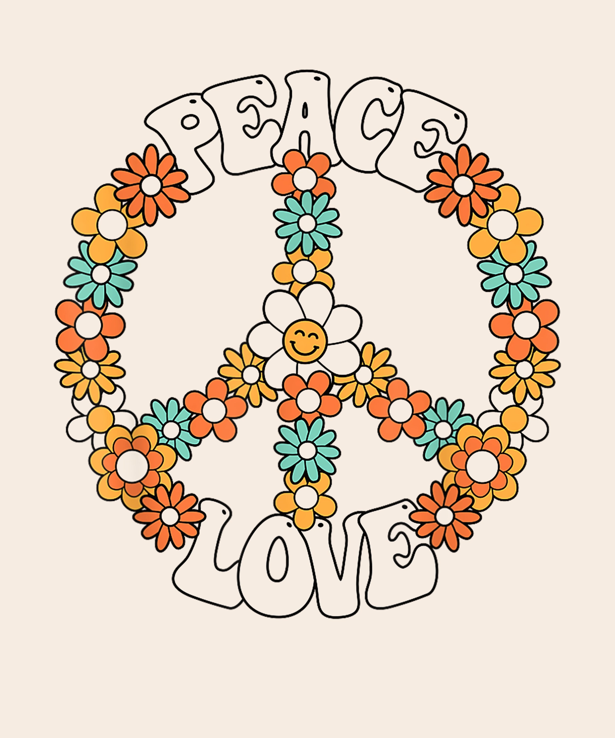 Peace Sign Love 60s 70s Costume Groovy Hippie Theme Party Gift PNG - Etsy