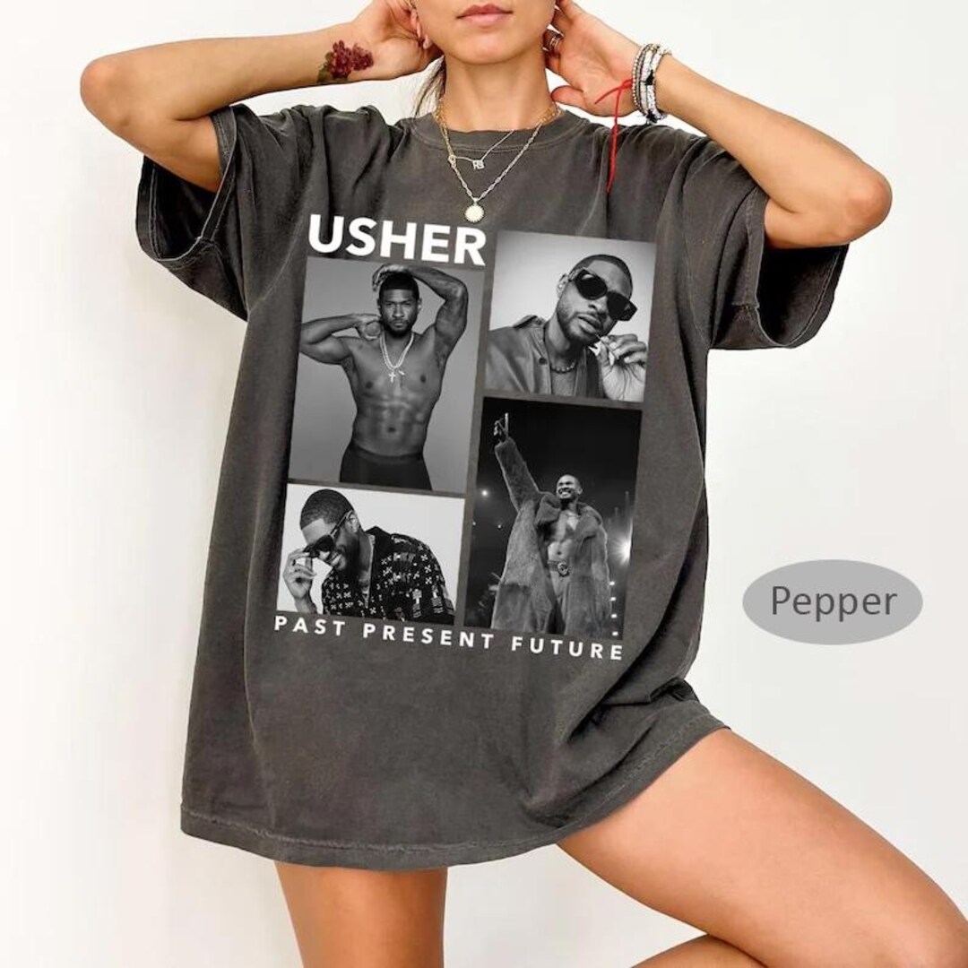 Usher Past Present Future 2024 World Tour Concert Shirt for Usher Fans ...