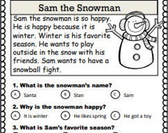 20 Reading Comprehension Stories Multiple Choice - Etsy UK