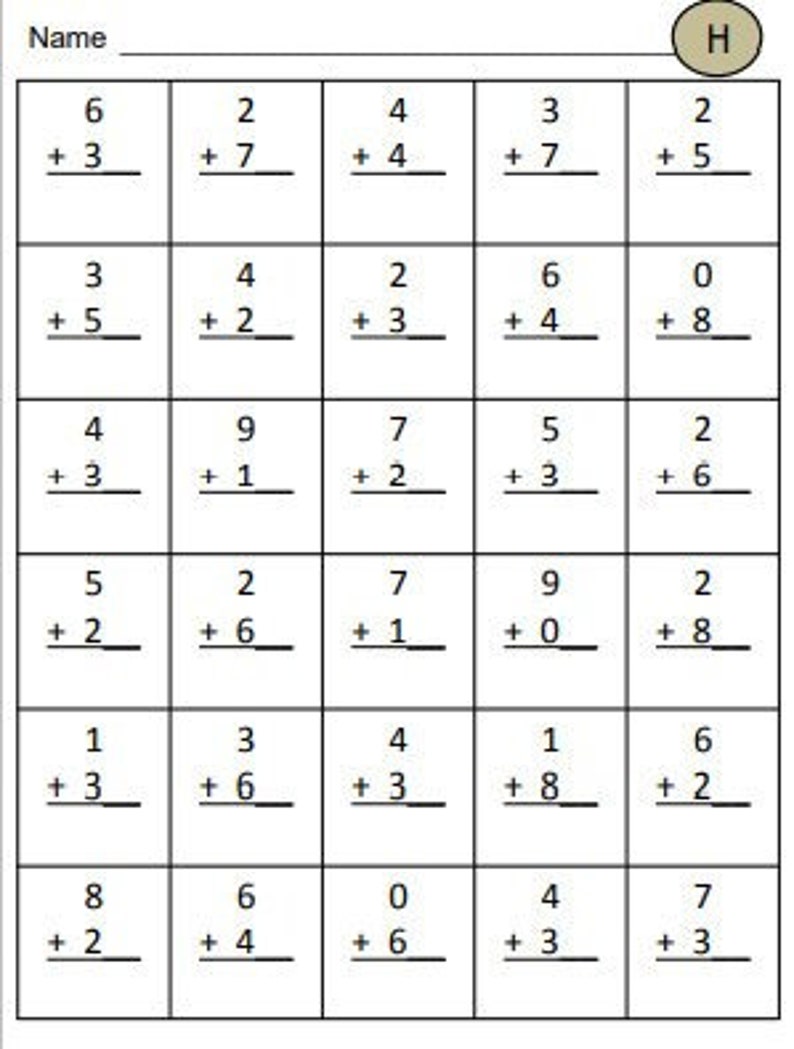 25 Sheets of Addition and Subtraction Practice Worksheets (30 Problems ...
