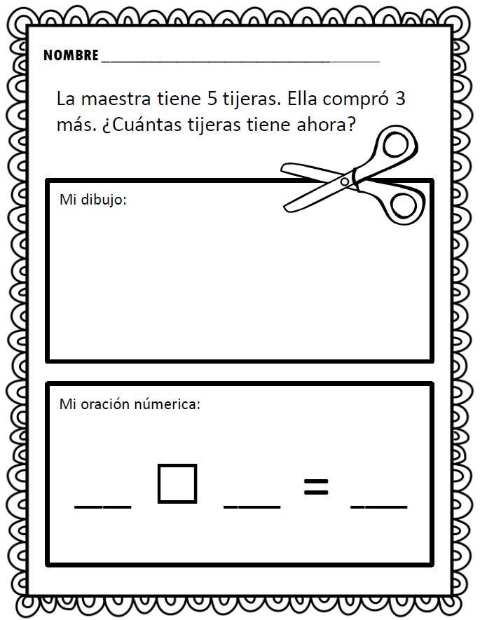 Addition Word Problems in Spanish Using Numbers 1-10 - Etsy