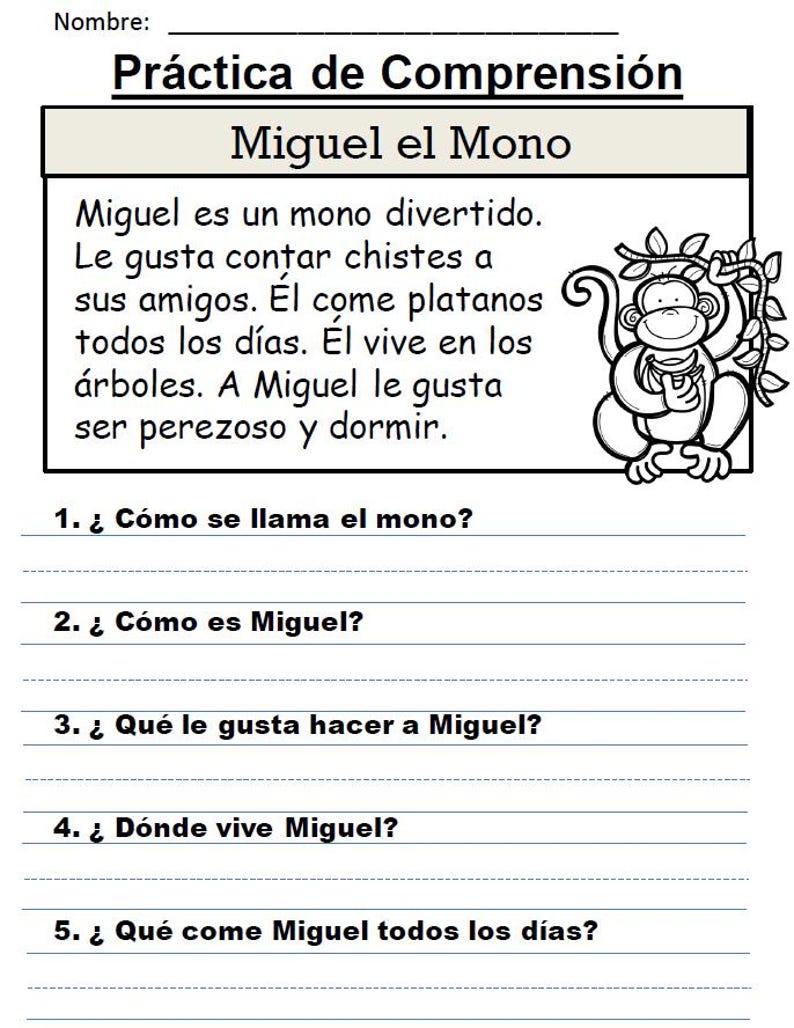 20 Cuentos De Comprensión (respuesta Corta) - 20 Spanish Reading ...