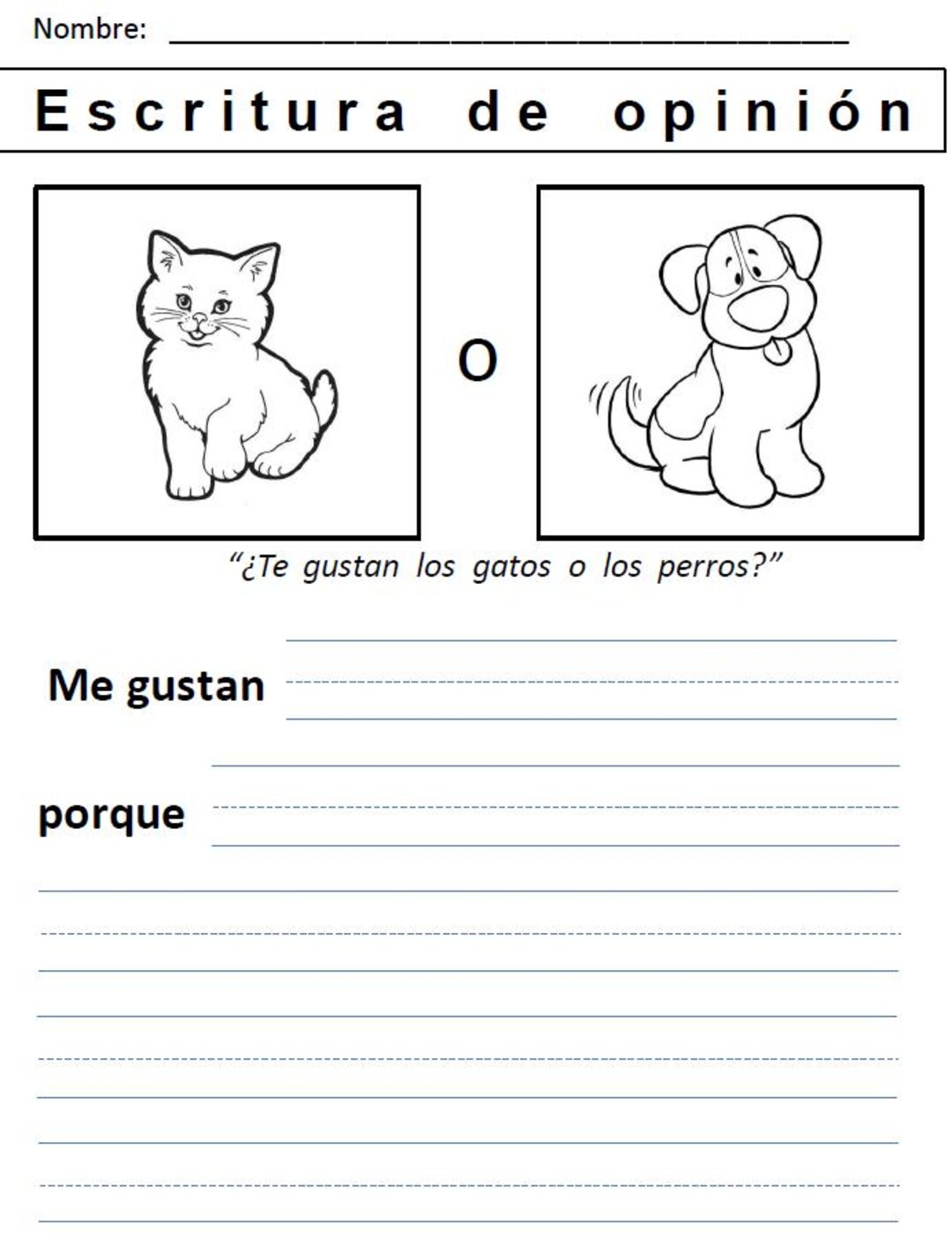 10 Escrituras De Opinion - Opinion Writing in Spanish - Etsy