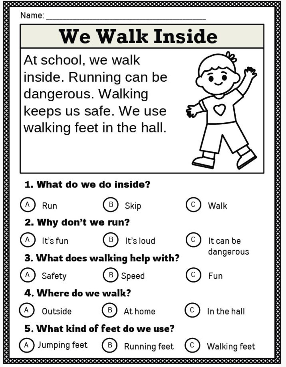 5 Comprehension Stories About the Rules at School - Etsy