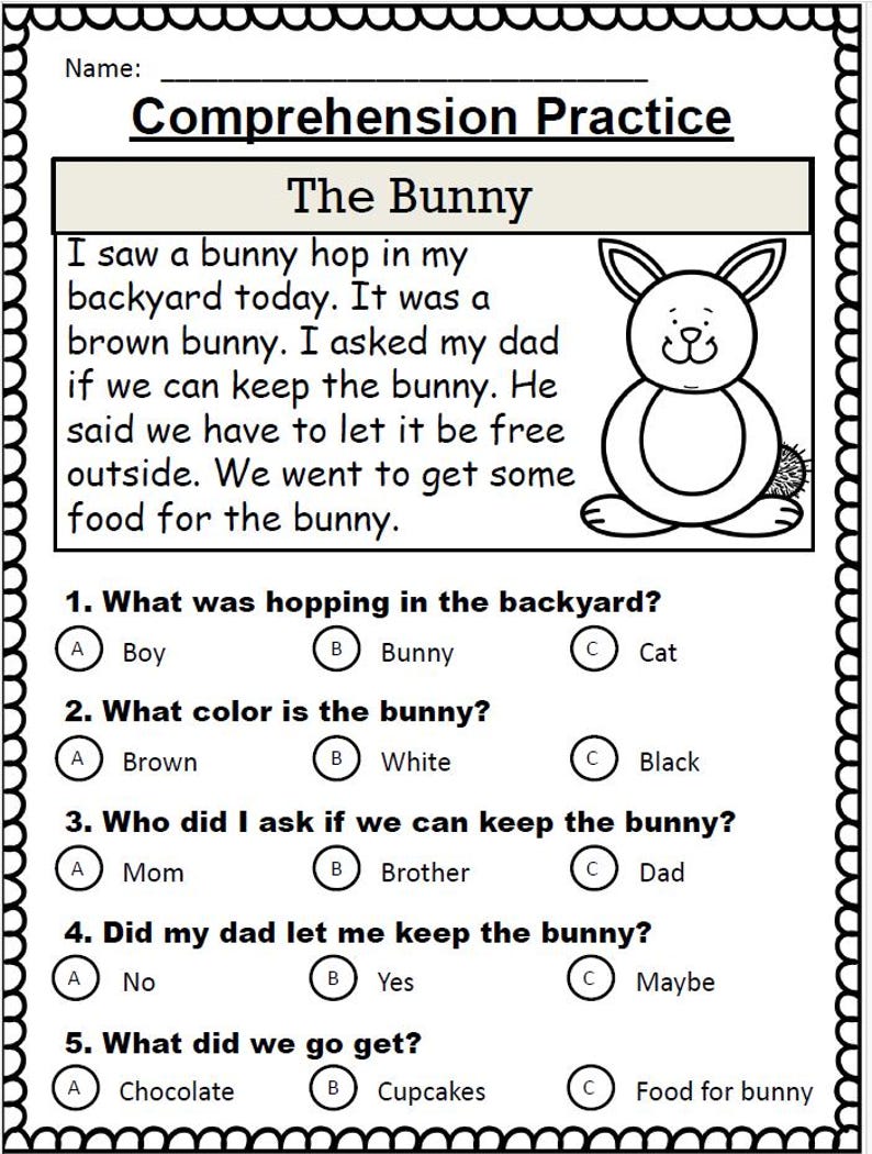 10 "spring" Comprehension Stories for Kids (multiple Choice) - Etsy