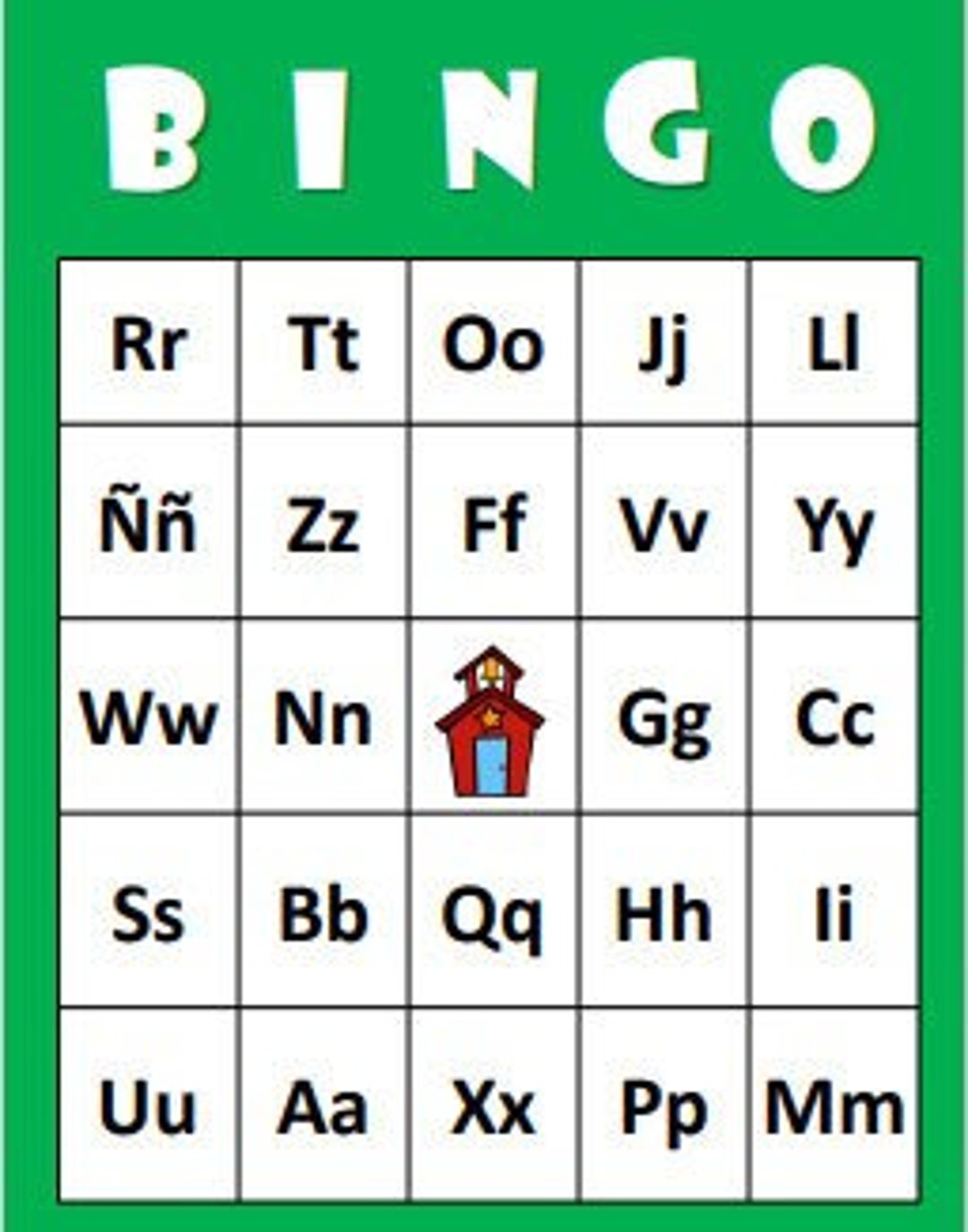Spanish Alphabet Bingo Abecedario Bingo Letter Recognition - Etsy