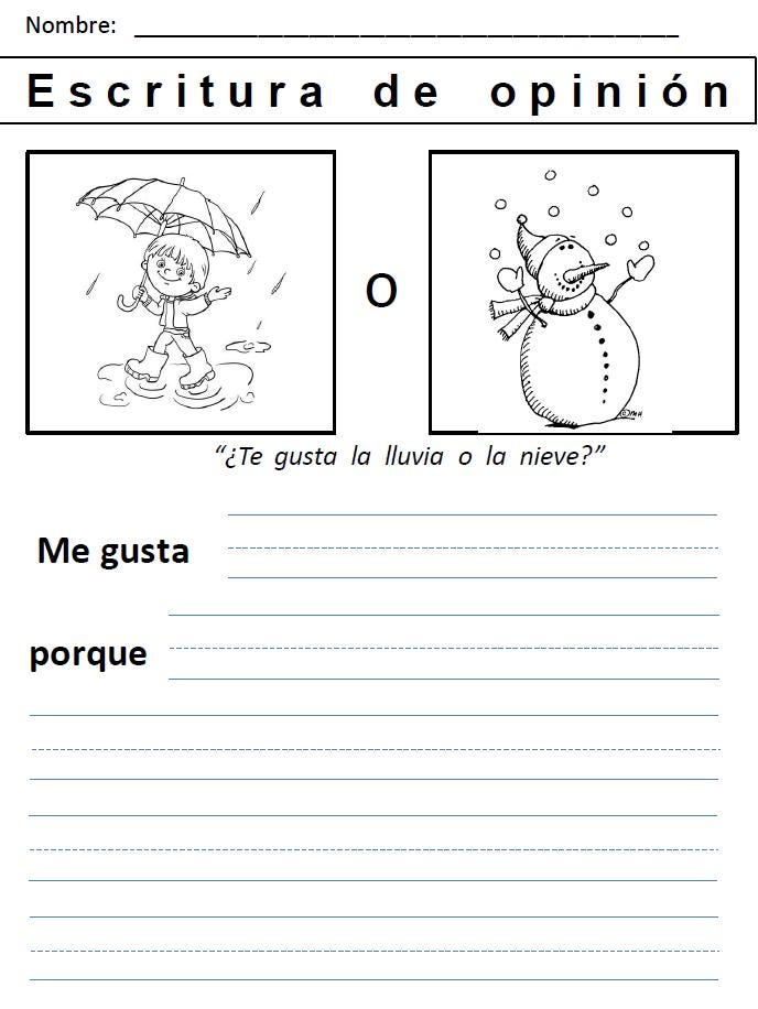 10 Escrituras De Opinion - Opinion Writing in Spanish - Etsy