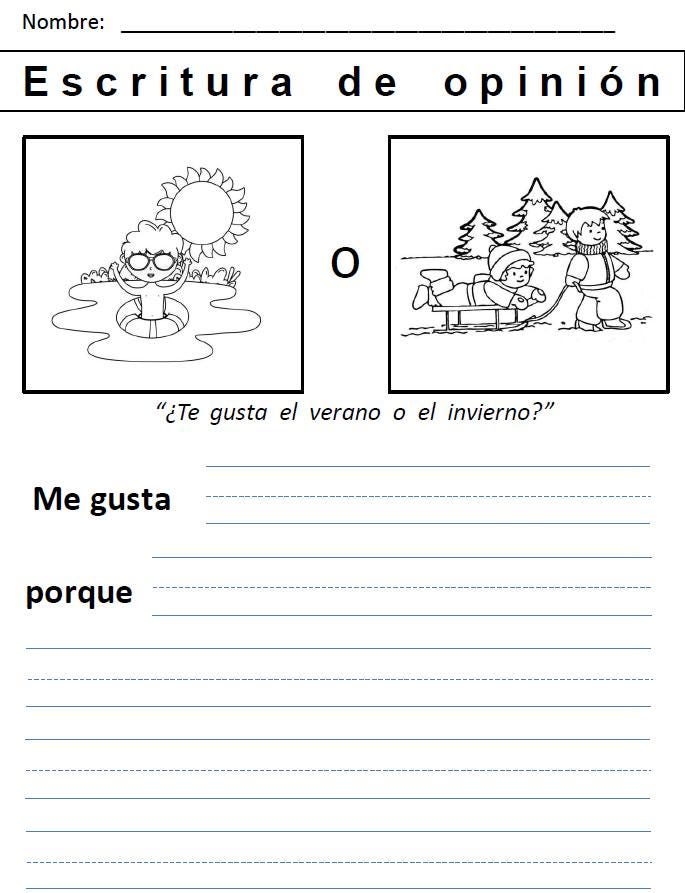 10 Escrituras De Opinion - Opinion Writing in Spanish - Etsy