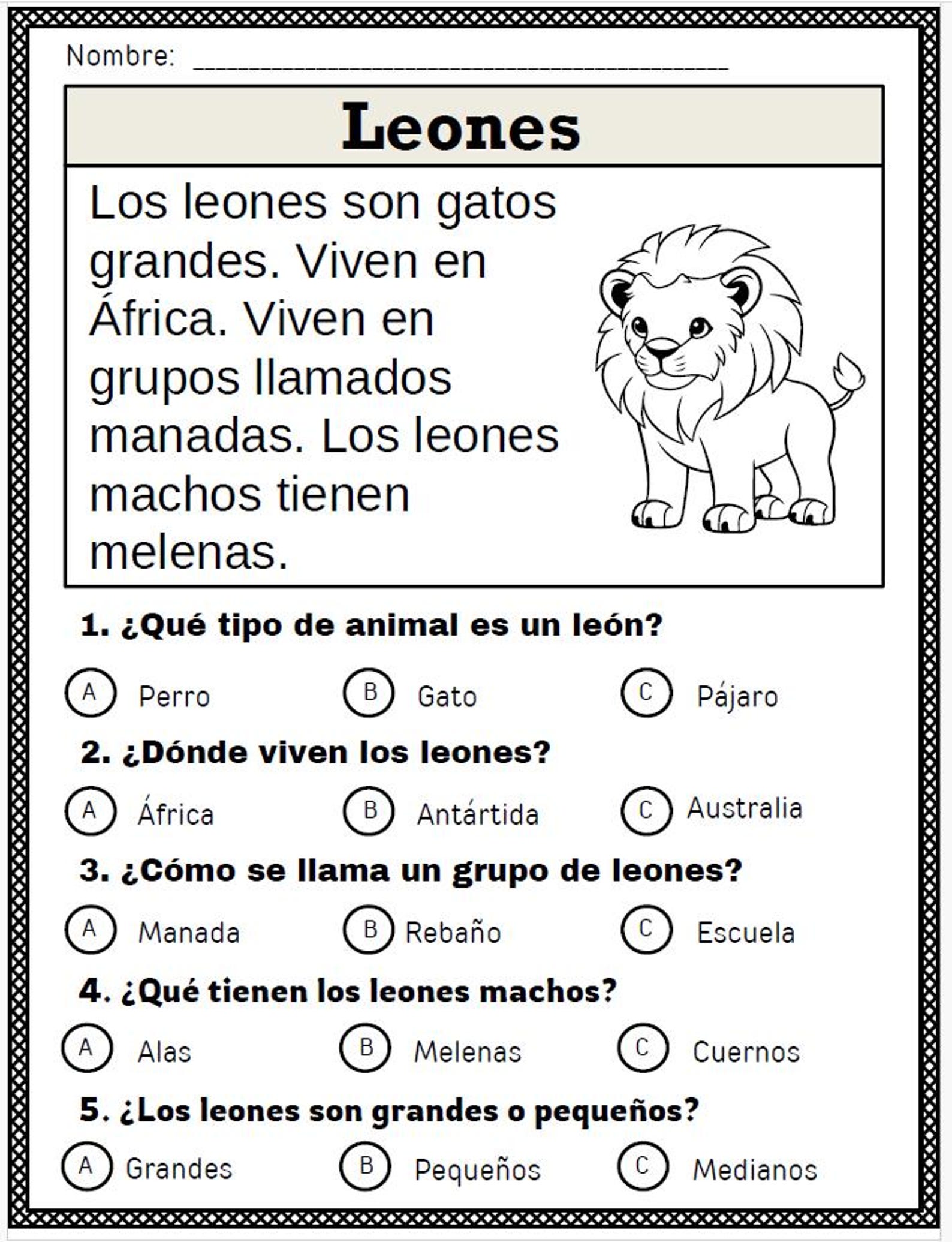 10 Cuentos Sobre Los Animales (no-ficción) - Comprehension Stories ...