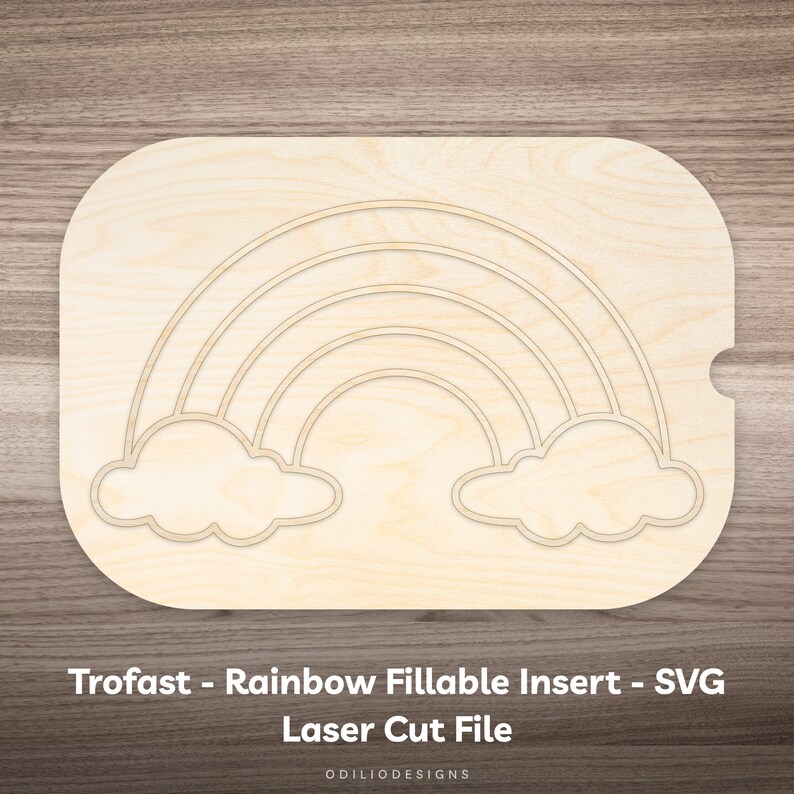 Fillable Rainbow Flisat Insert Trofast Bin Lid SVG Laser Cut - Etsy