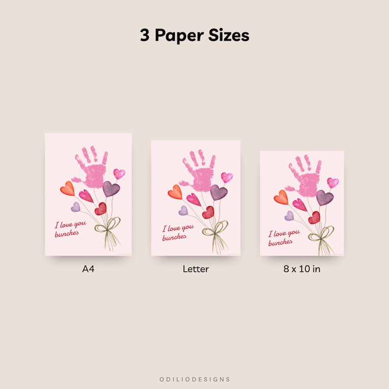 Valentine Handprint Printable for Kids Valentine's Day Card From ...