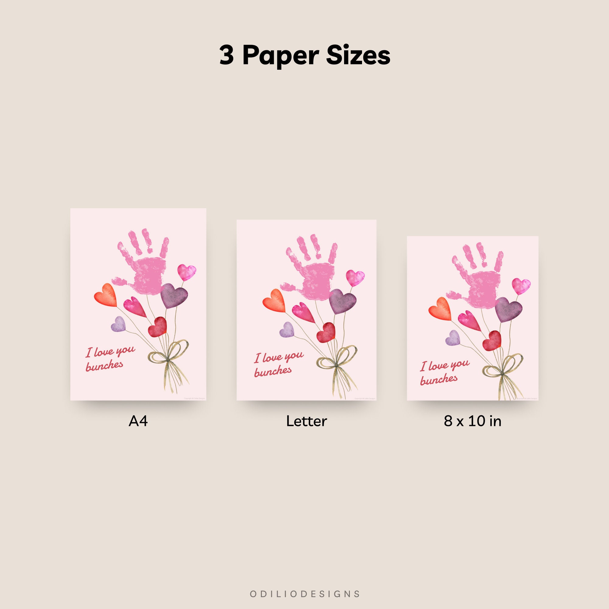 Valentine Handprint Printable for Kids Valentine's Day Card From ...