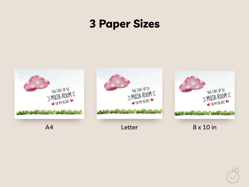 Printable Valentine's Day Footprint Art: so Mushroom in My - Etsy