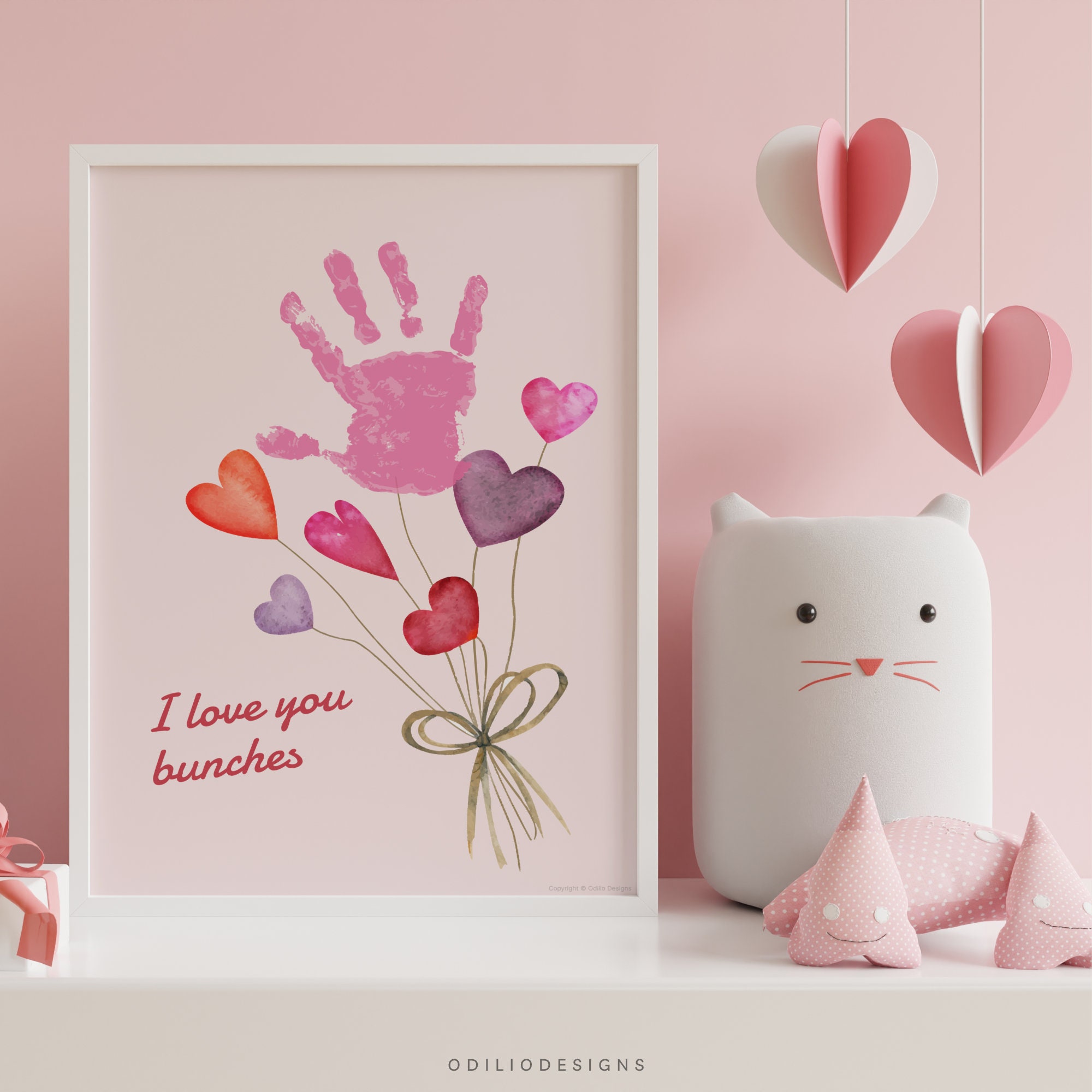 Valentine Handprint Printable for Kids Valentine's Day Card From ...
