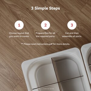 Trofast Bin Dividers SVG Template for IKEA Flisat Table Small Large ...
