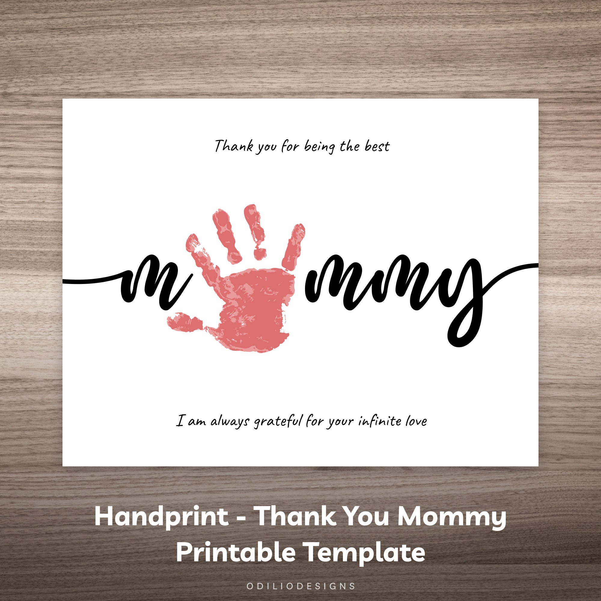 Mommy Handprint Art for Mother's Day, Mom Birthday Gift From Kids ...