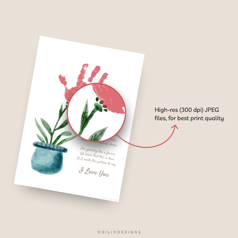 Flower Handprint Art for Mother's Day Gift for Mom Birthday Gift From ...