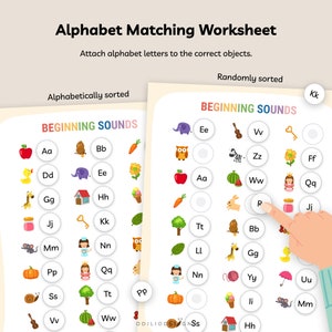 Beginning Sound Objects Worksheet Printable Alphabet Letters & Phonics ...