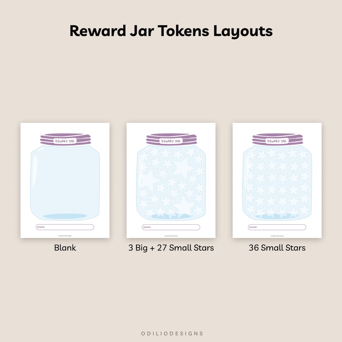 Star Reward Jar Printable Behavior Chart for Students Classroom Reward ...