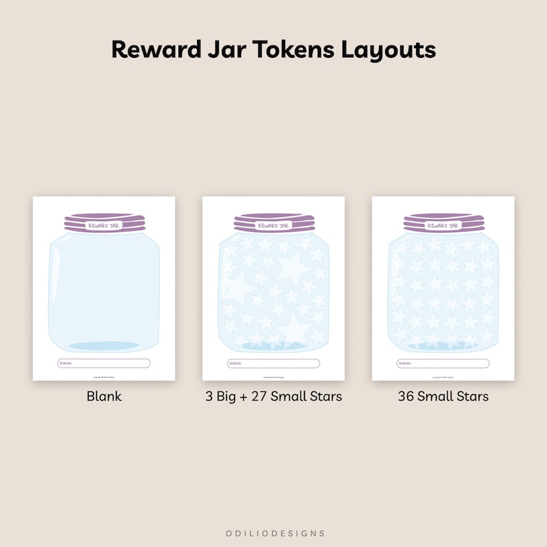 Star Reward Jar Printable Behavior Chart for Students Classroom Reward ...