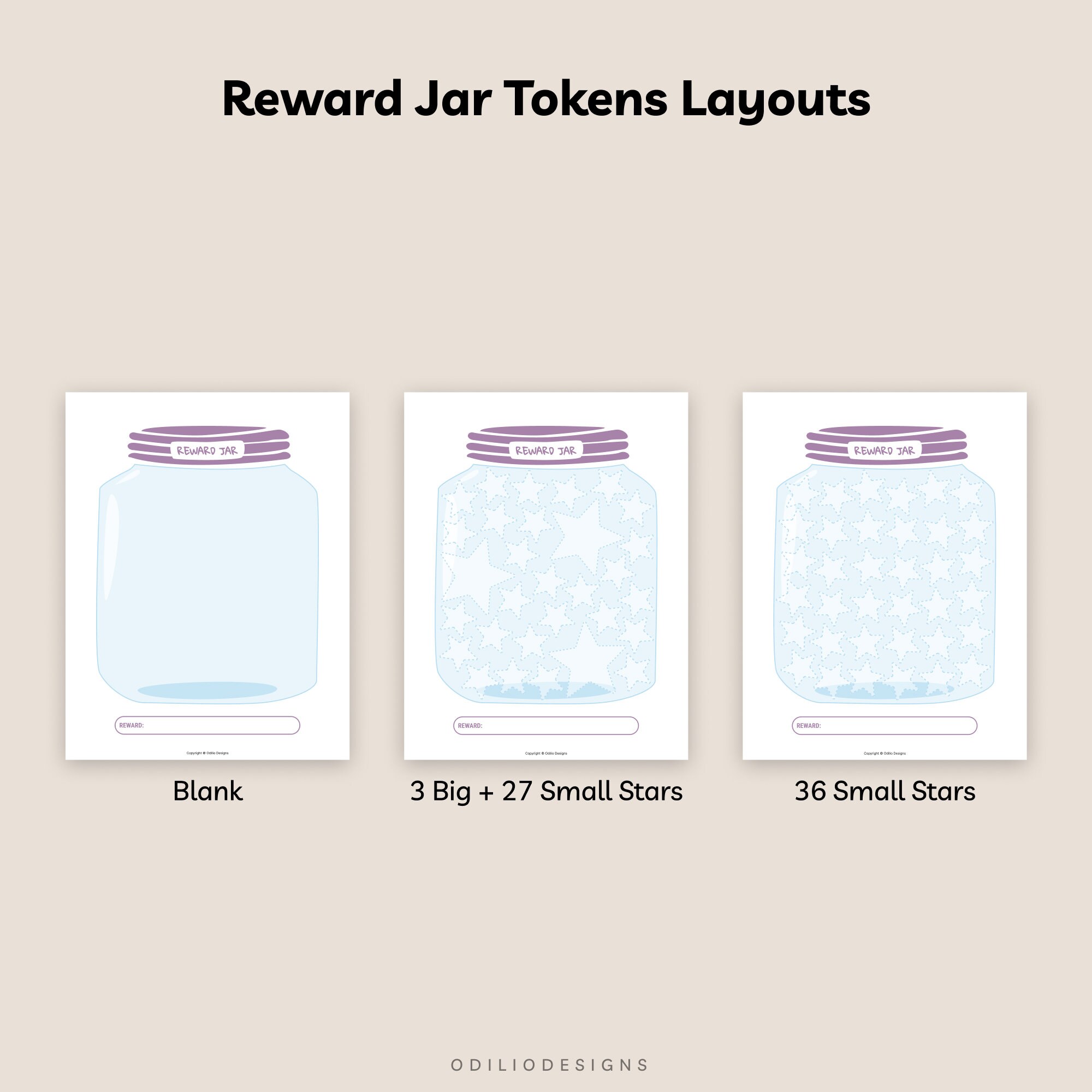 Star Reward Jar Printable Behavior Chart for Students Classroom Reward ...