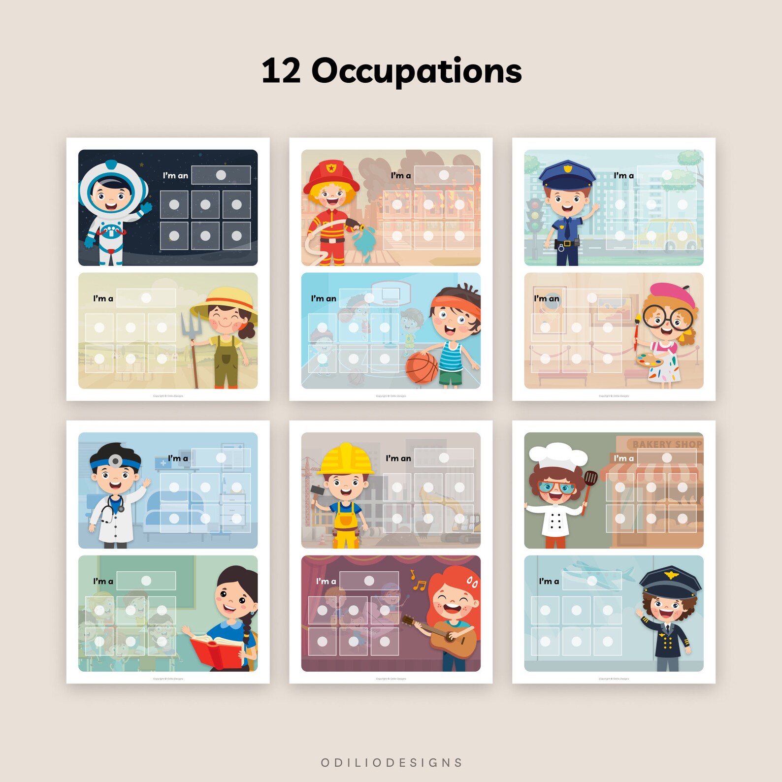 Community Helpers Activity Busy Book Printable Worksheet for Toddler ...