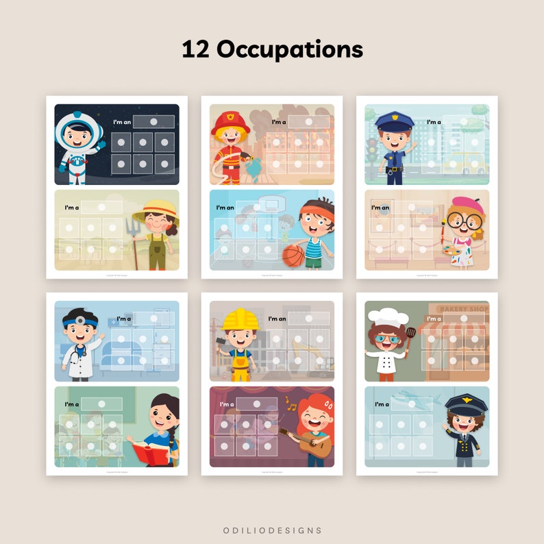 Community Helpers Activity Busy Book Printable Worksheet for Toddler ...