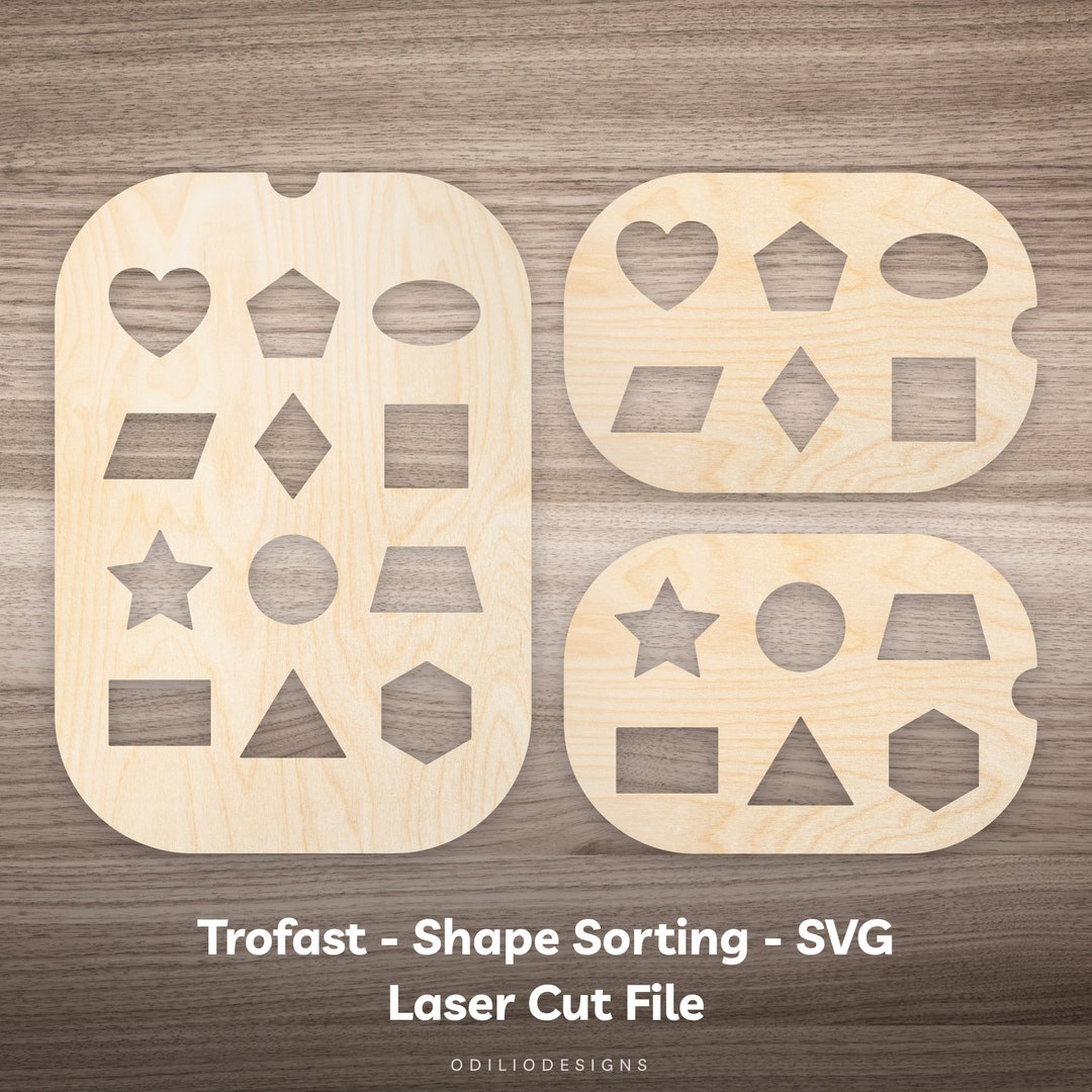 Shape Sorting Flisat Insert SVG Template for Toddler Preschool Kids ...