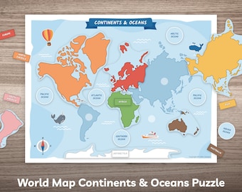 South America Puzzle Map Kids Geography Lesson Childrens - Etsy