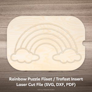 Rainbow Puzzle Flisat Insert Trofast Bin Lid - SVG DXF Template Laser ...