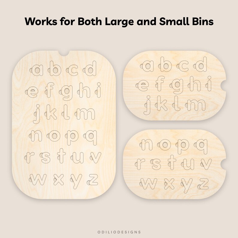 Flisat Insert Alphabet Puzzle SVG Laser Cut File for Kids Lowercase ...