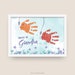Hooked on Grandpa Handprint 2 Kids Father's Day Gift From Baby Toddler ...