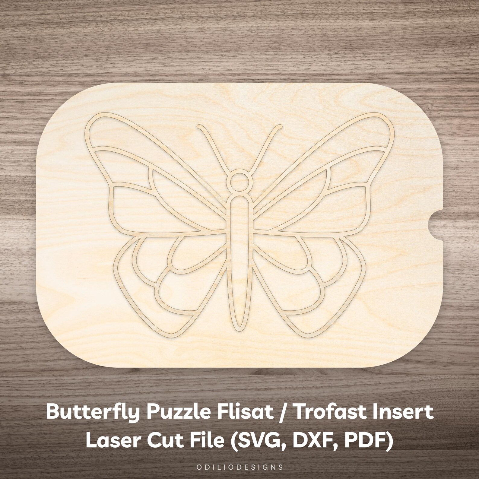 Puzzle papillon Flisat Insert Trofast Bin Couvercle - modèle DXF SVG ...