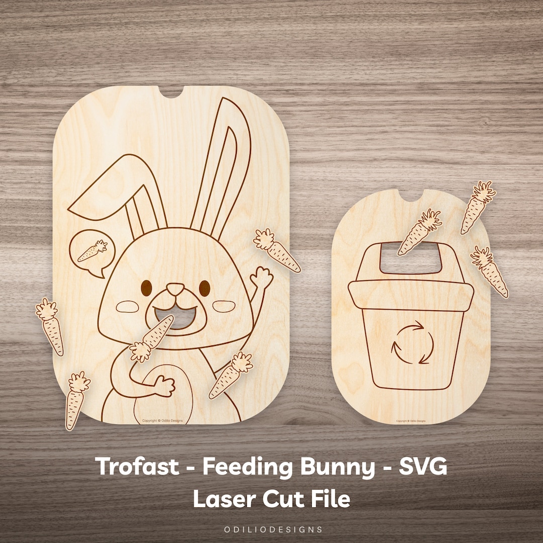 Bunny Flisat Insert SVG Template for Trofast Bin Lid & Flisat Sensory ...