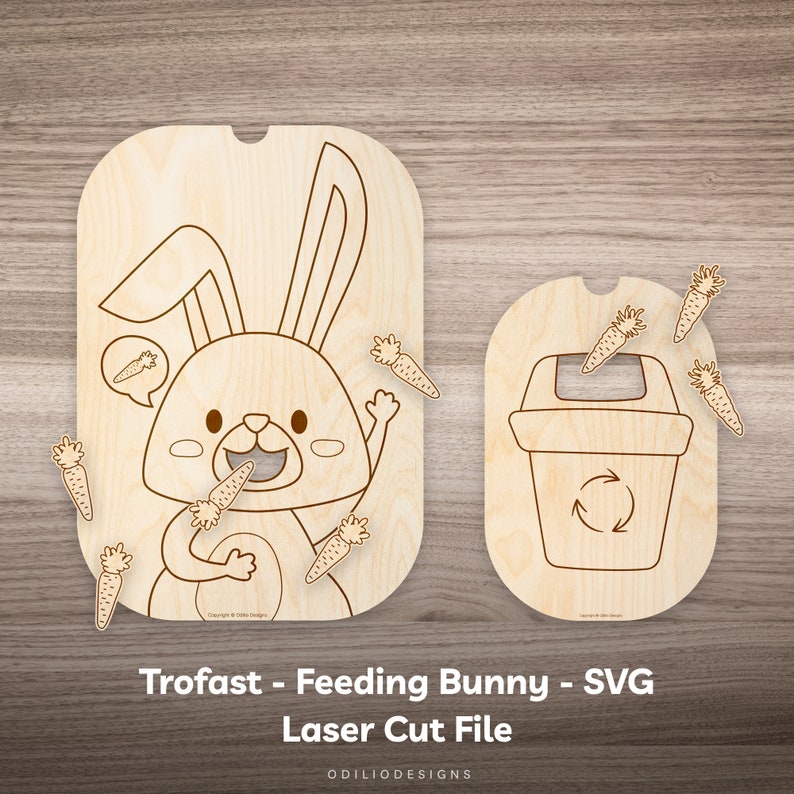 Bunny Flisat Insert SVG Template for Trofast Bin Lid & Flisat Sensory ...