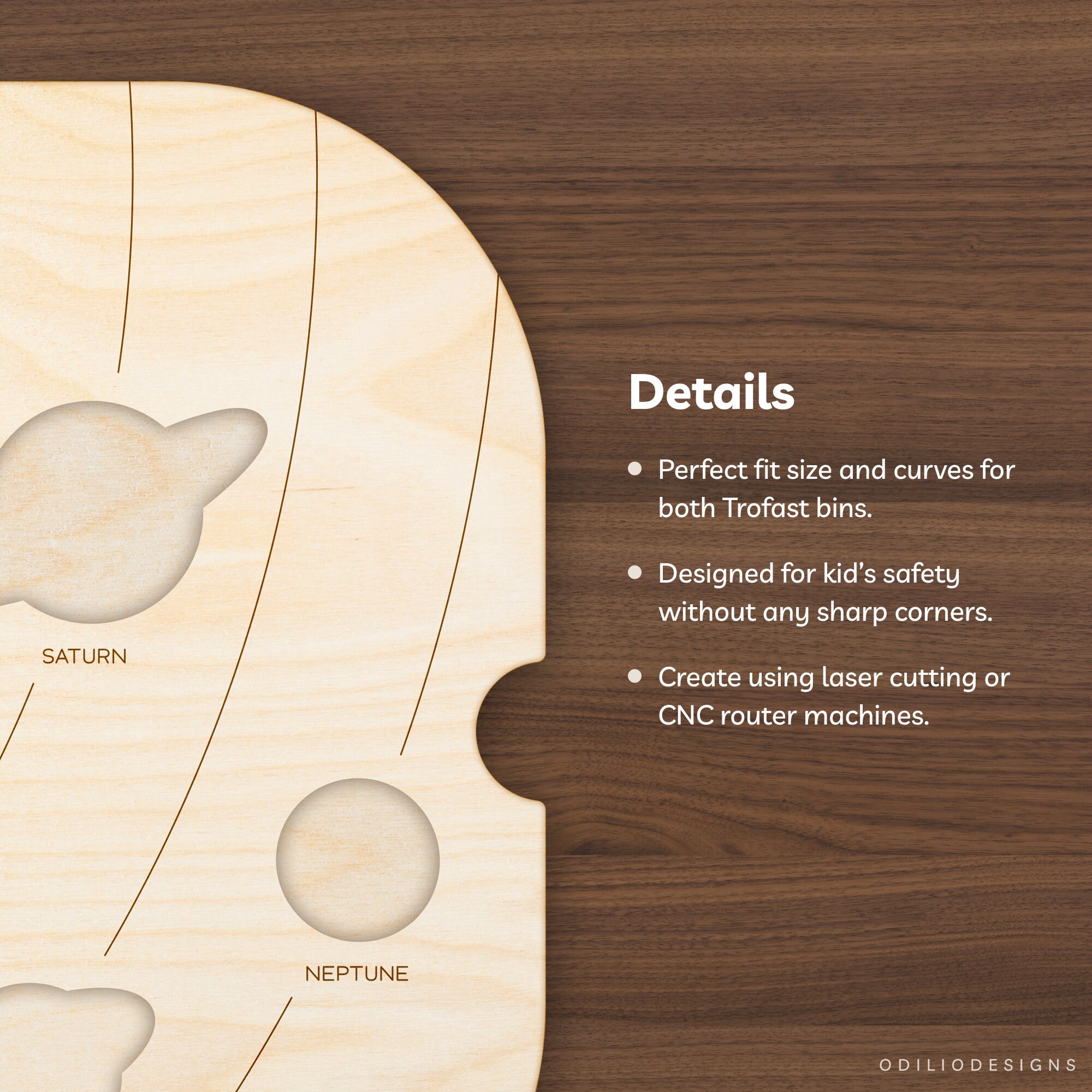 Flisat Solar System Trofast Bin Insert SVG Laser Cut File for Kids ...