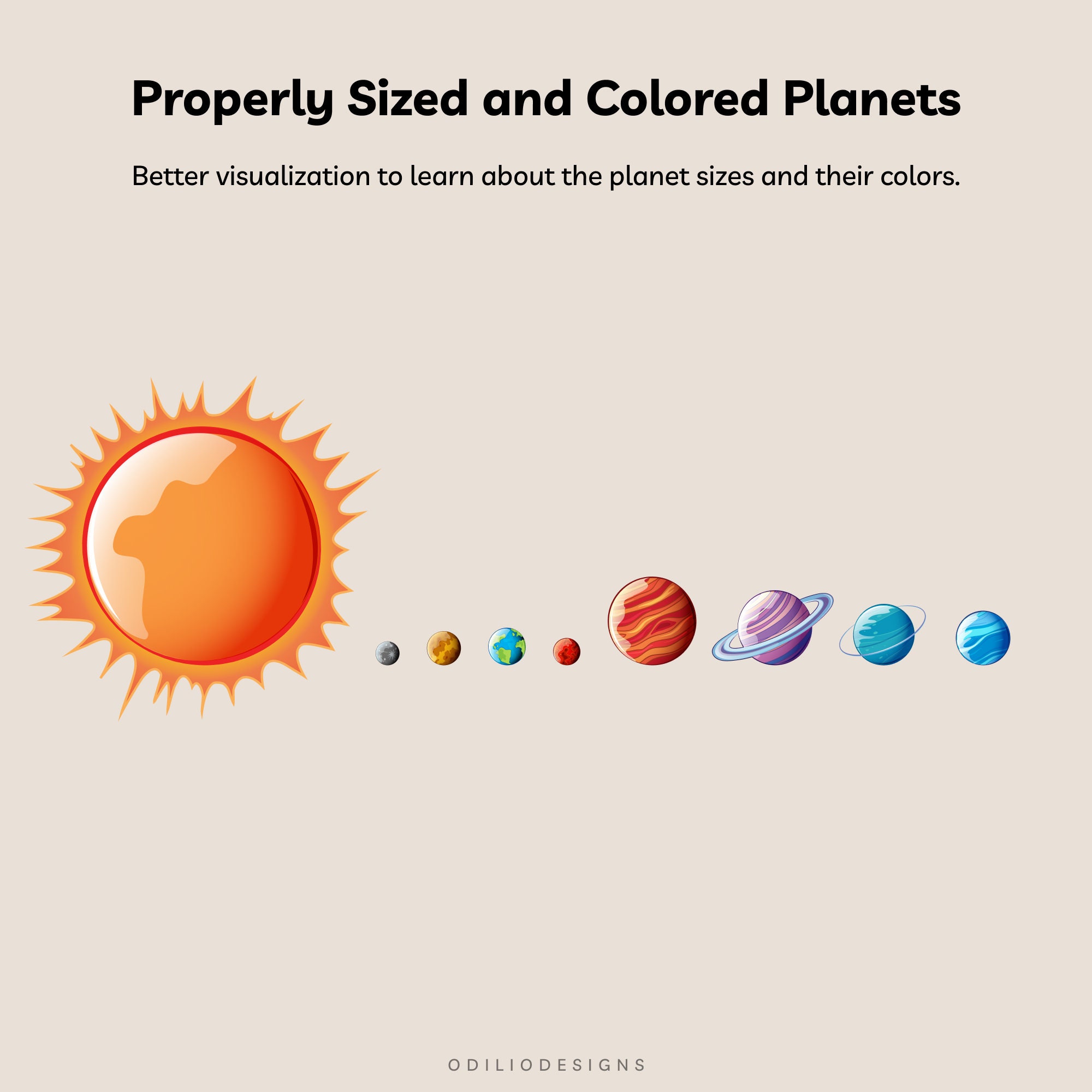 Kids Solar System Printable Planets Matching Activity For Kindergarten
