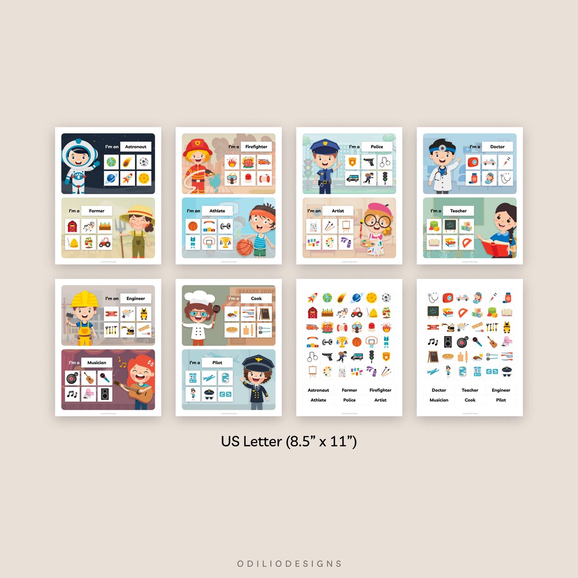 Community Helpers Activity Busy Book Printable Worksheet for Toddler ...