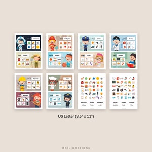 Community Helpers Activity Busy Book Printable Worksheet for Toddler ...