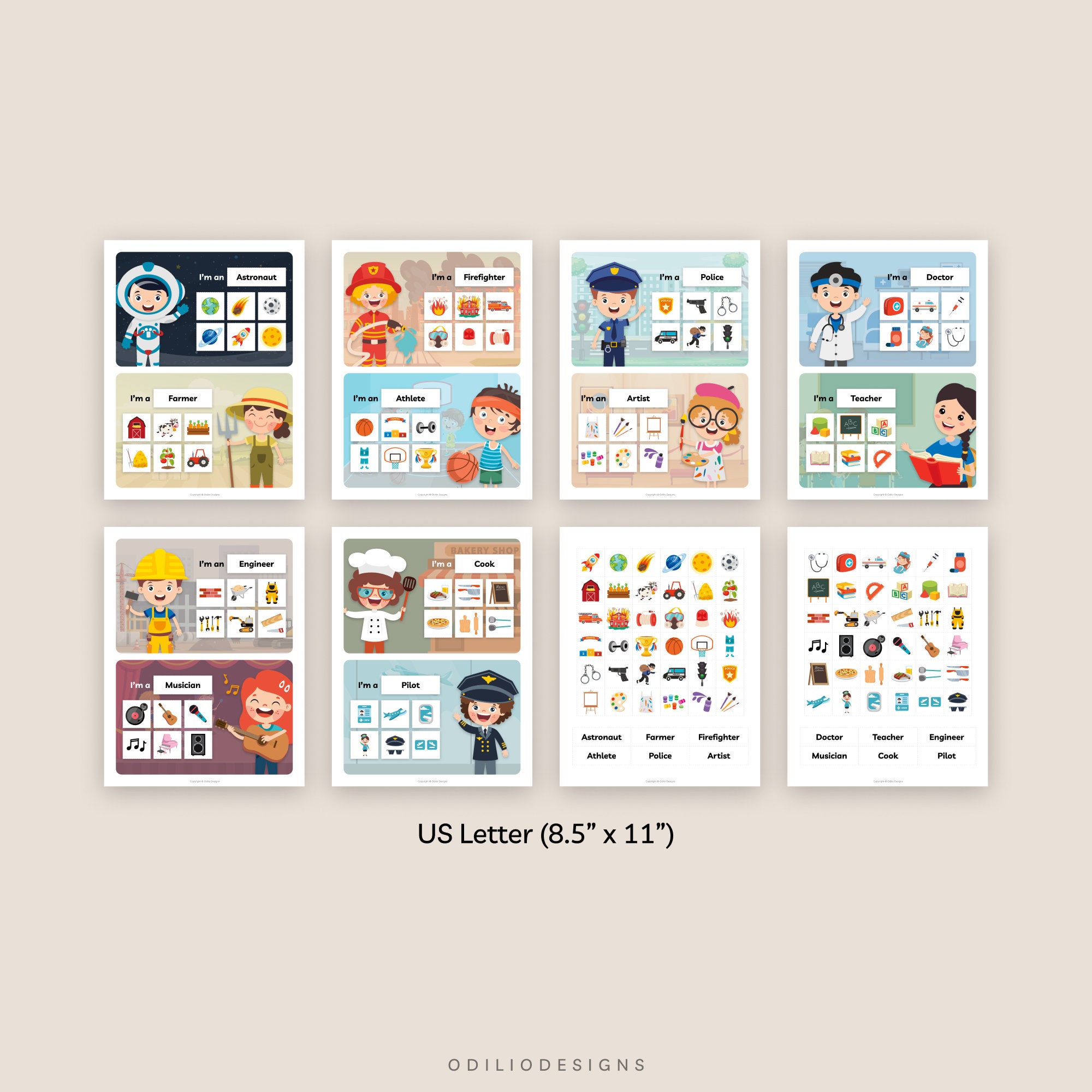 Community Helpers Activity Busy Book Printable Worksheet for Toddler ...